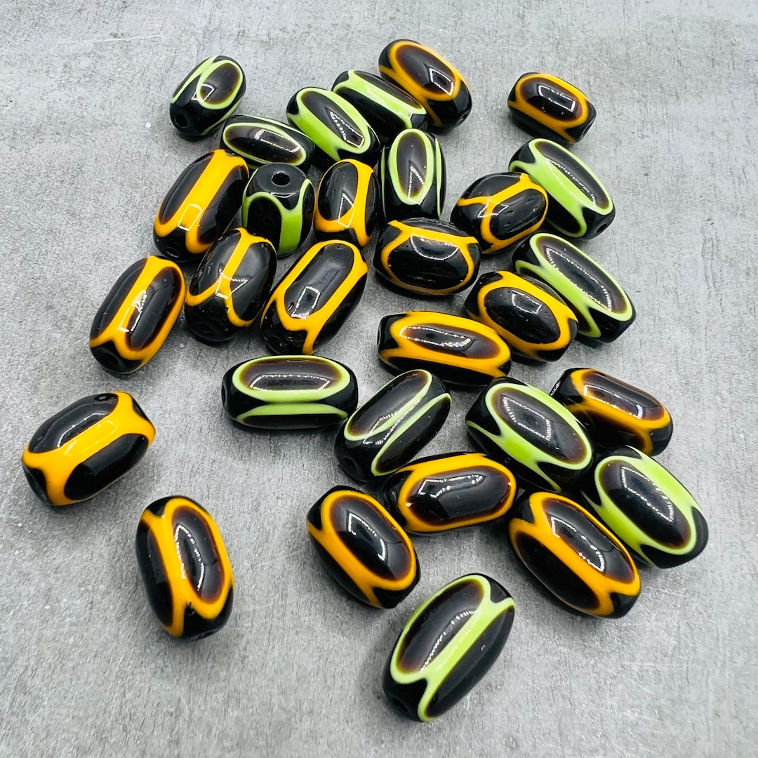 Rare Ercole Moretti Ground Chevron or Rosetta Bead, Vintage Art Deco ...