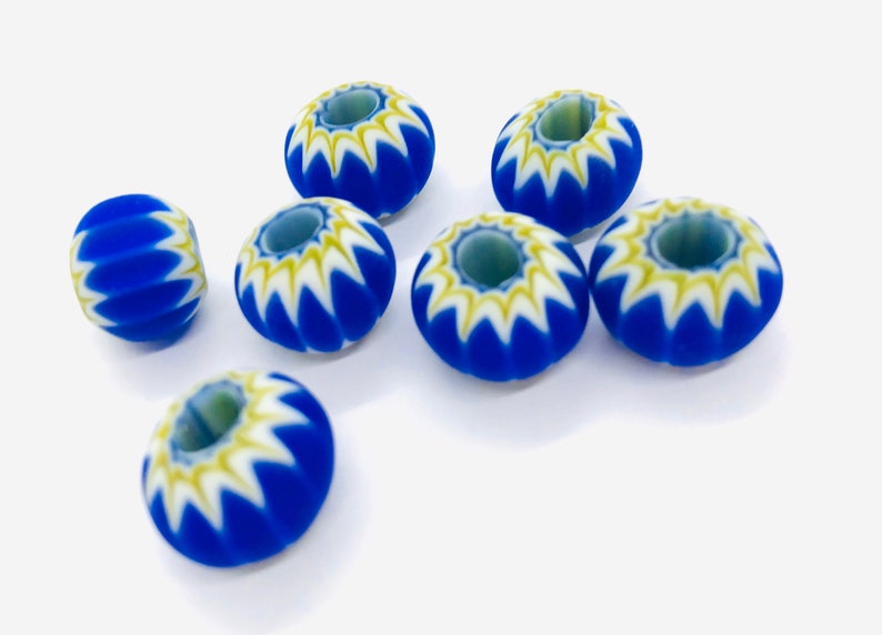 Rare old chevron bead vintage Murano glass bead from an old | Etsy