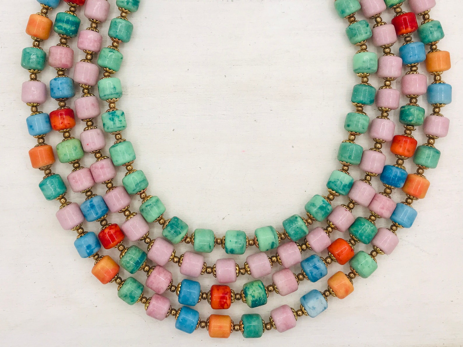 Vintage Czech Bead Necklace, Mama Jewelry, Rare Art Deco 60s Necklace ...