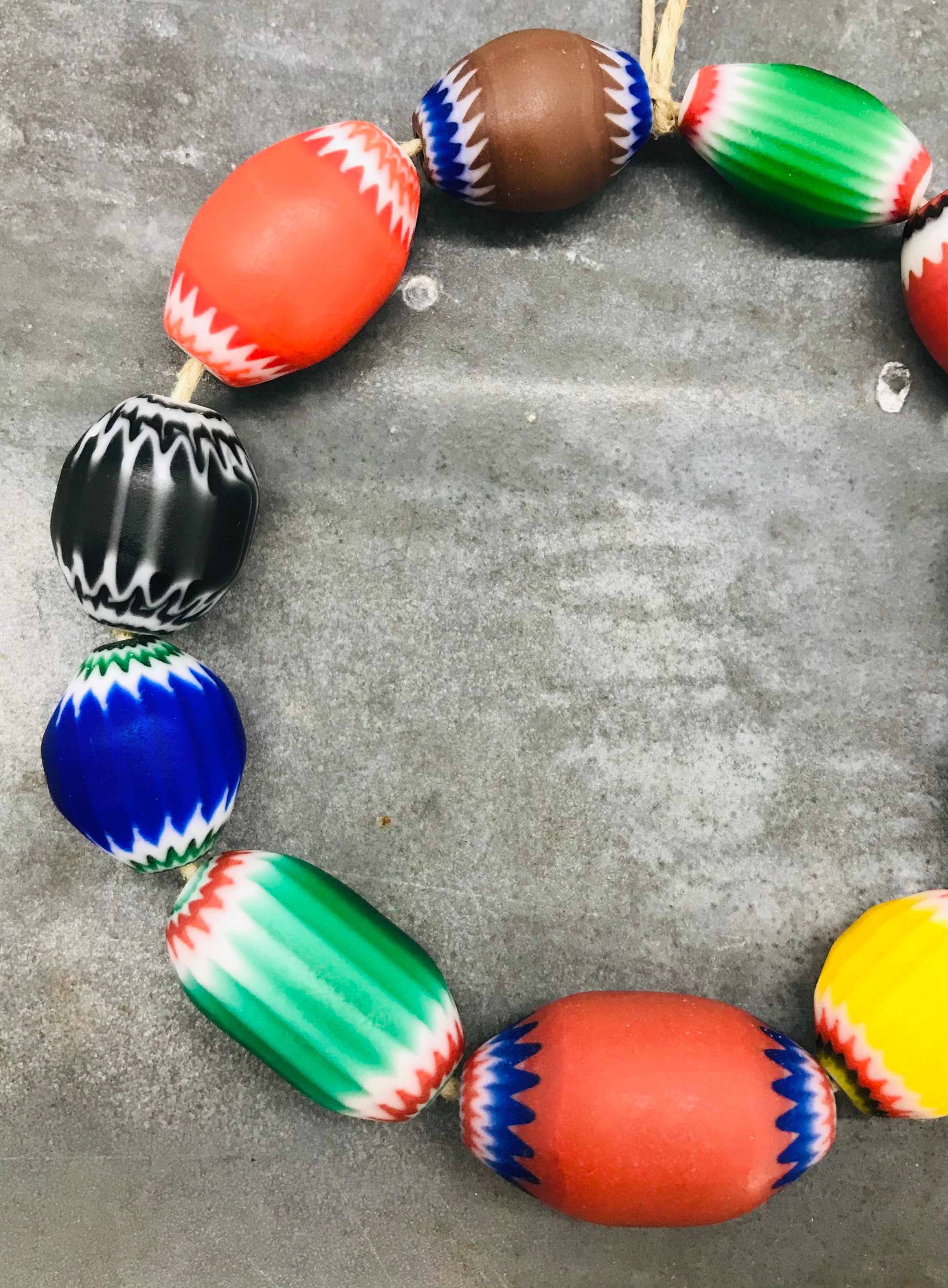 11 Smaller Vintage Chevron Beads 6-layer Chevron Bead Rare - Etsy