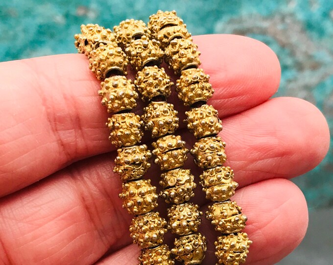 2 Old Filigree Silver Beads From Mauritania, Granulated Silver Beads ...