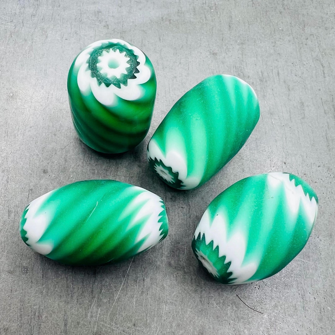 Rare Large Vintage Chevron Bead, 4-layer Chevron Bead, Twisted Venetian ...