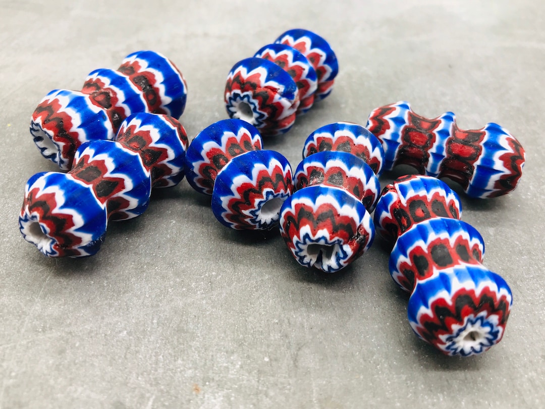 Rare Large Indian Chevron Bead, Vintage Chevron Bead, Rare Indian ...