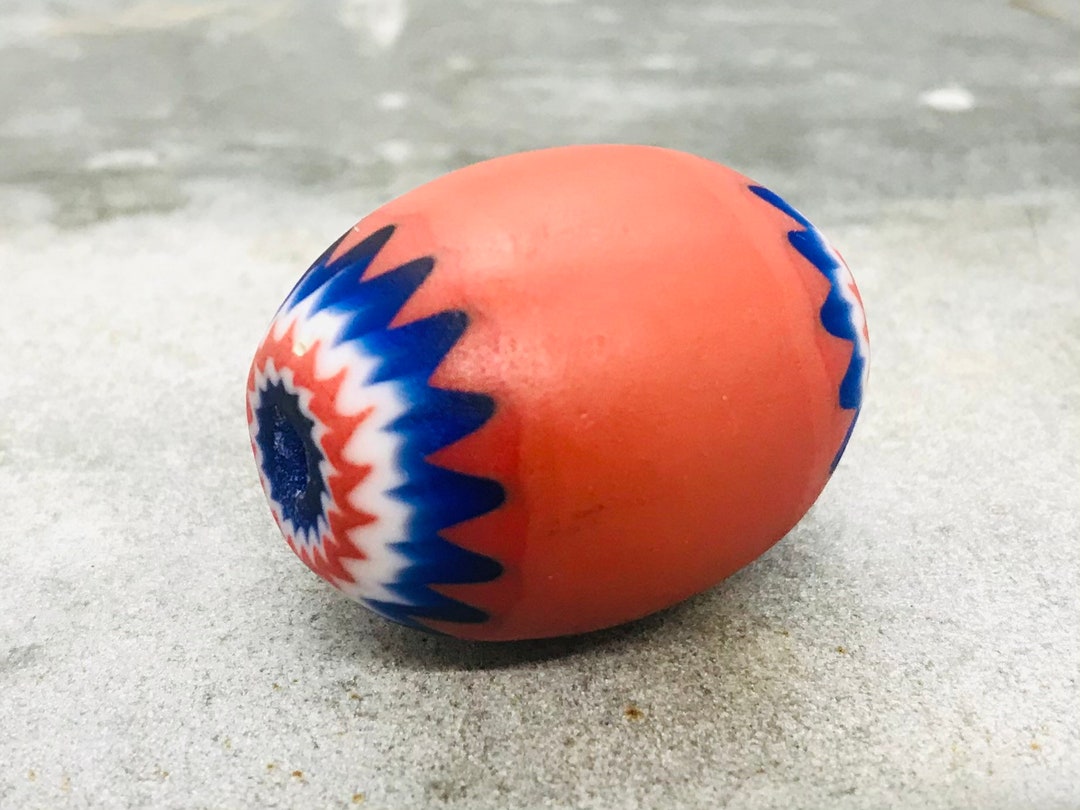 Rare Large Chevron Bead, 6-layer Rosetta Bead, Old Red Venetian Chevron ...