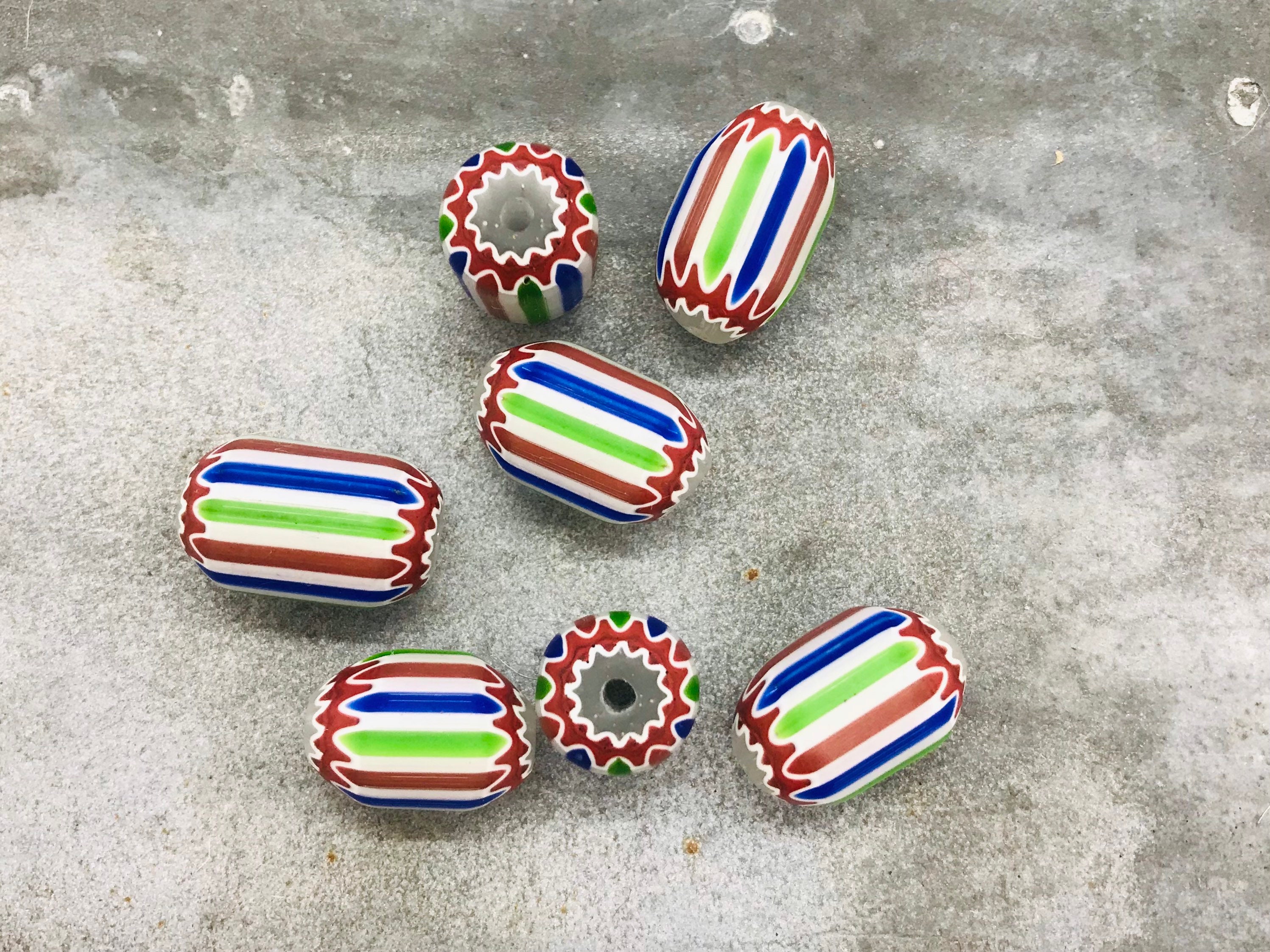Rare Striped Chevron Bead, 5-layer Chevron Bead, Vintage Murano Glass ...