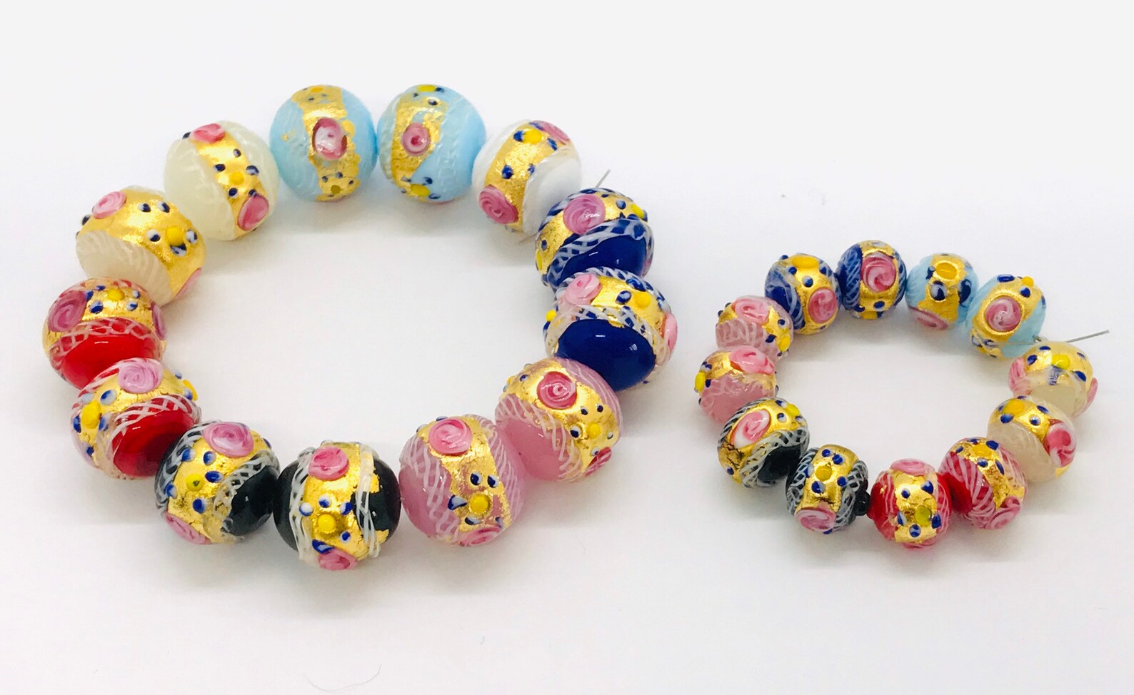 Exquisite Vintage Venetian Bead With 24K Gold Foil and - Etsy