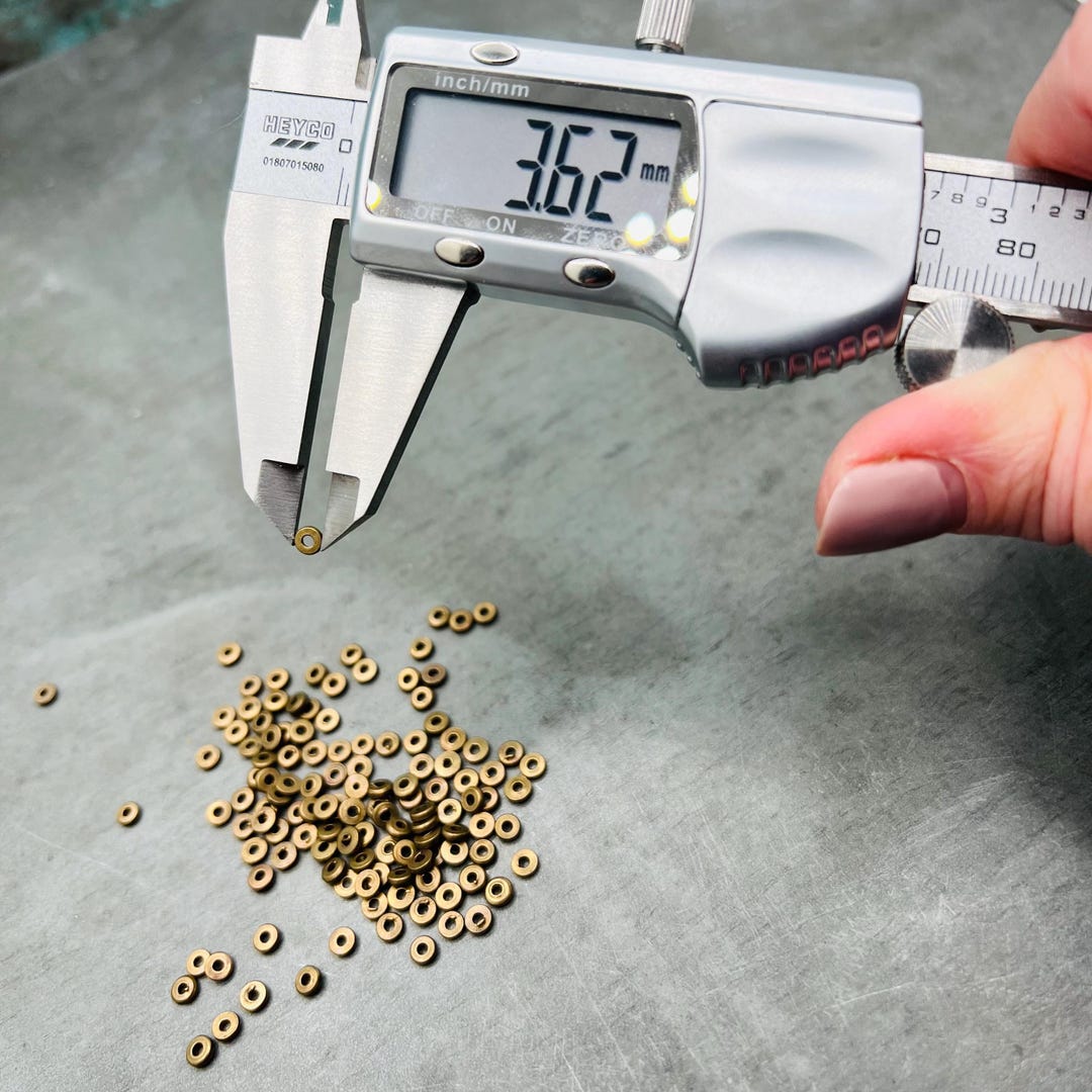 10 Grams of Small Bronze Spacer Beads, Hand Made Brass Beads for ...