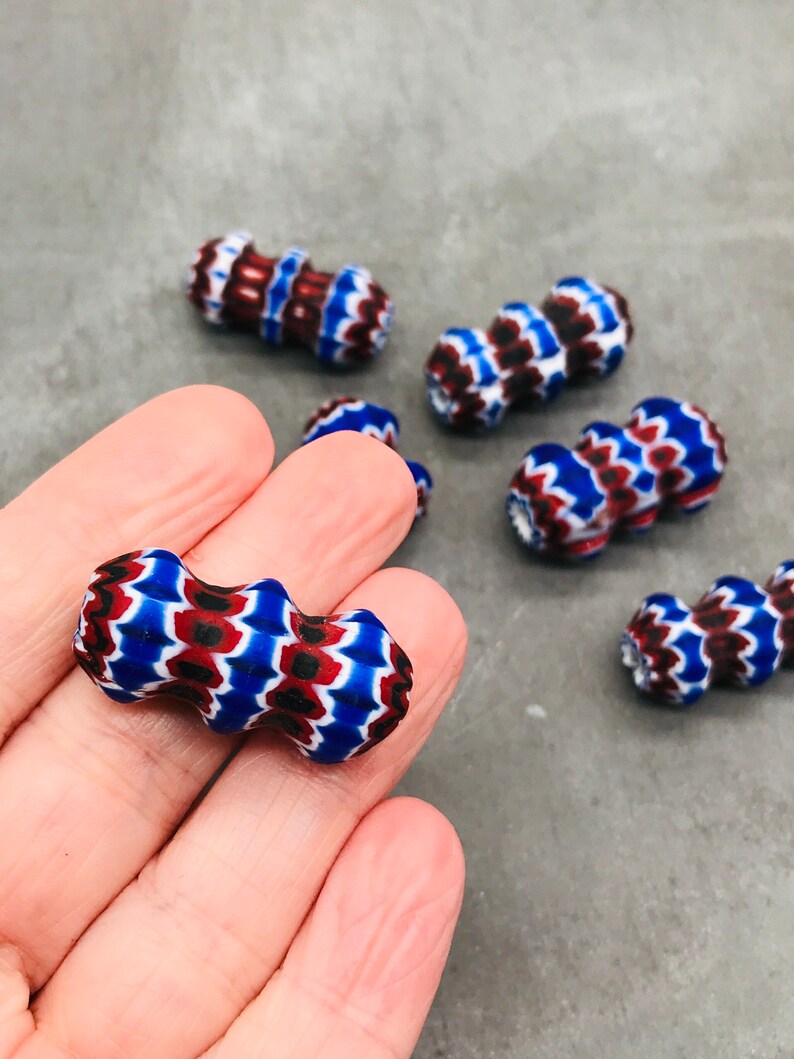 Rare Large Indian Chevron Bead, Vintage Chevron Bead, Rare Indian ...