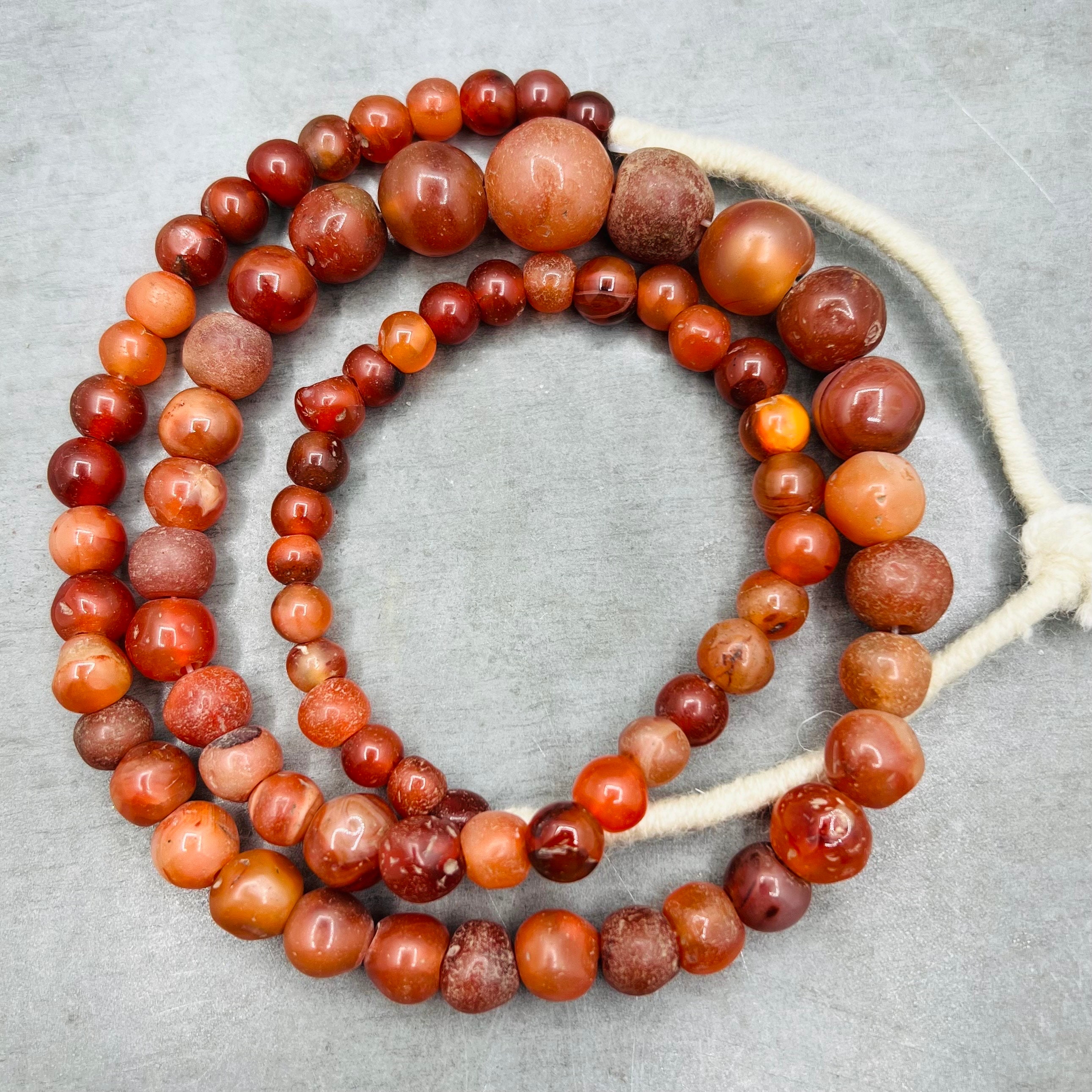 Antique Agate Stone Beads, Old African Trade Beads, Ancient Carnelian ...