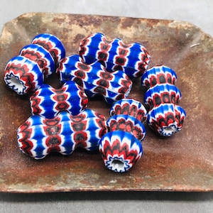 Rare Large Indian Chevron Bead, Vintage Chevron Bead, Rare Indian ...