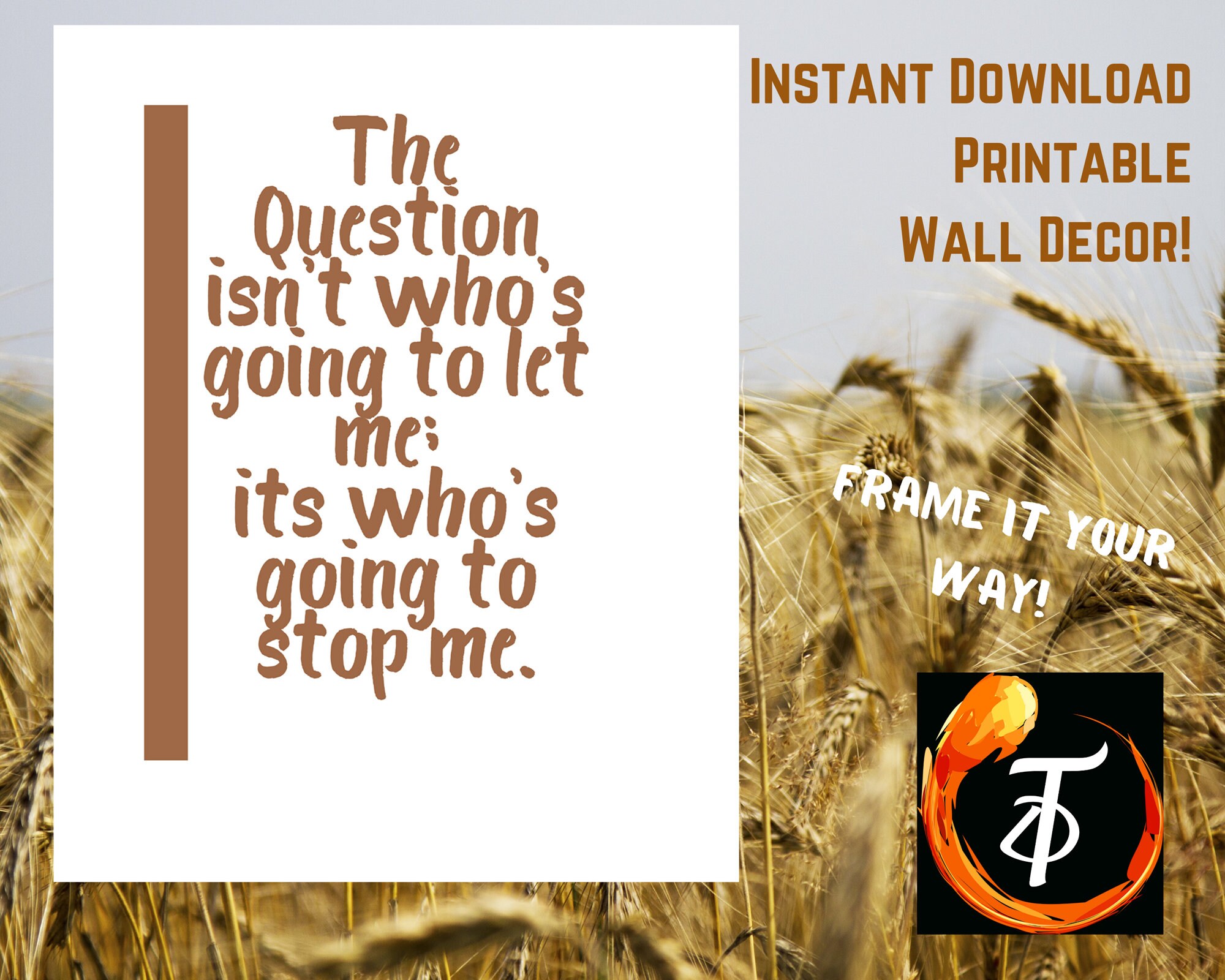The Question Is, Wall Art Quote, Printable Wall Art, Home Print, Home ...