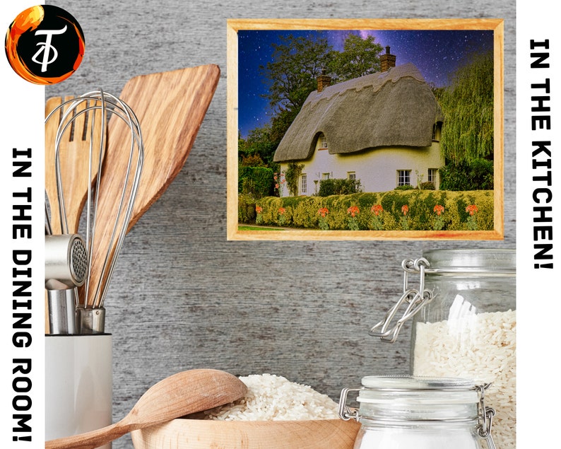 Cottage Core Inspired Day & Night Cottage Digital Art Print 8X10 and ...