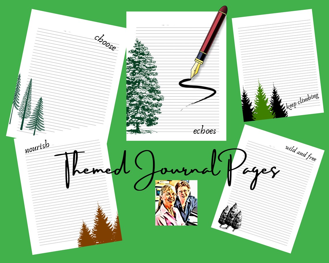 Under the Trees Lined Journal Pages - Printable Download - Etsy