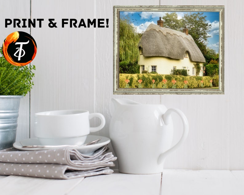 Cottage Core Inspired Day & Night Cottage Digital Art Print 8X10 and ...