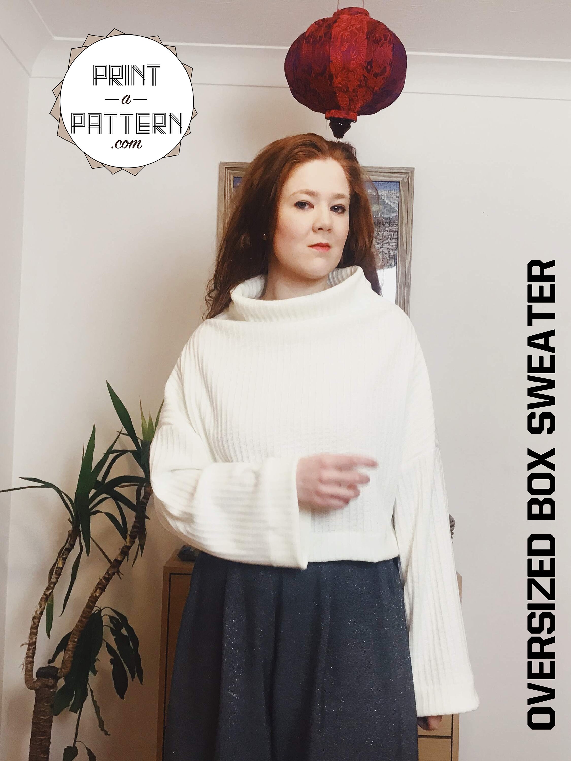 Oversized Sweater Pdf Sewing Pattern / Ladies Womens for - Etsy