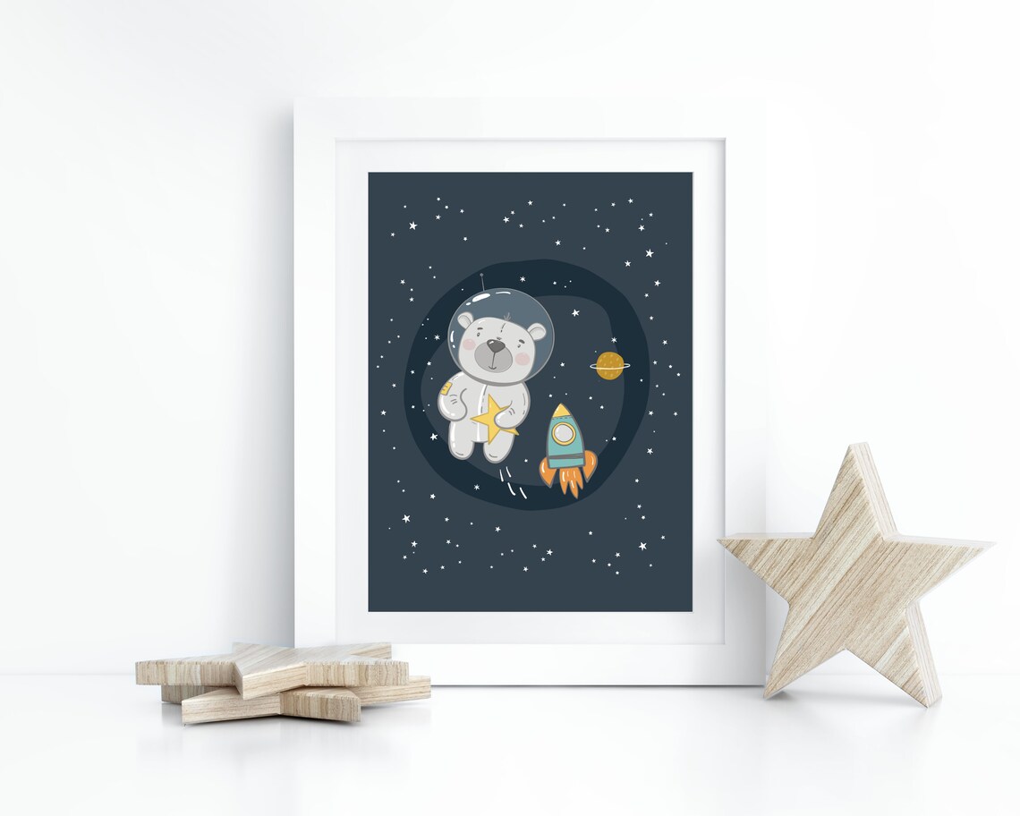 Space Nursery Wall Art. Space Themed Nursery. Space Nursery | Etsy