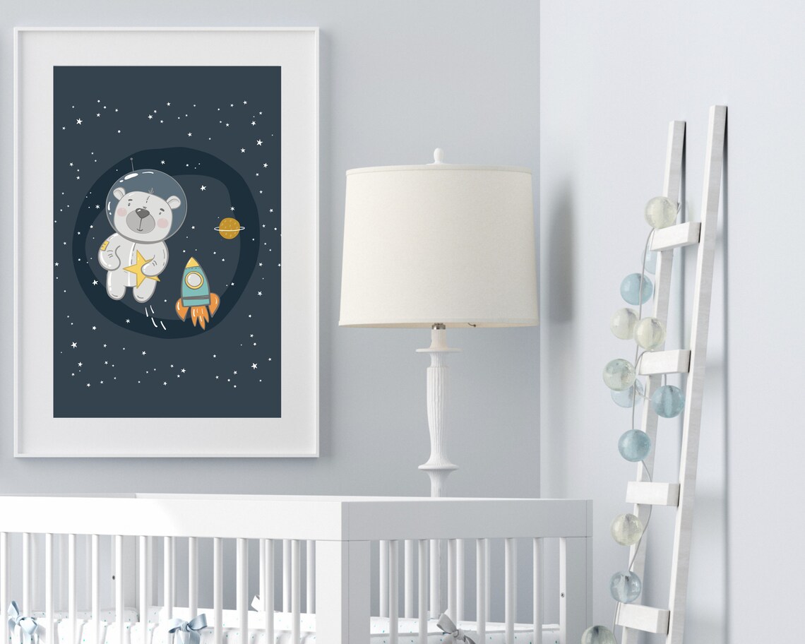 Space Nursery Wall Art. Space Themed Nursery. Space Nursery | Etsy