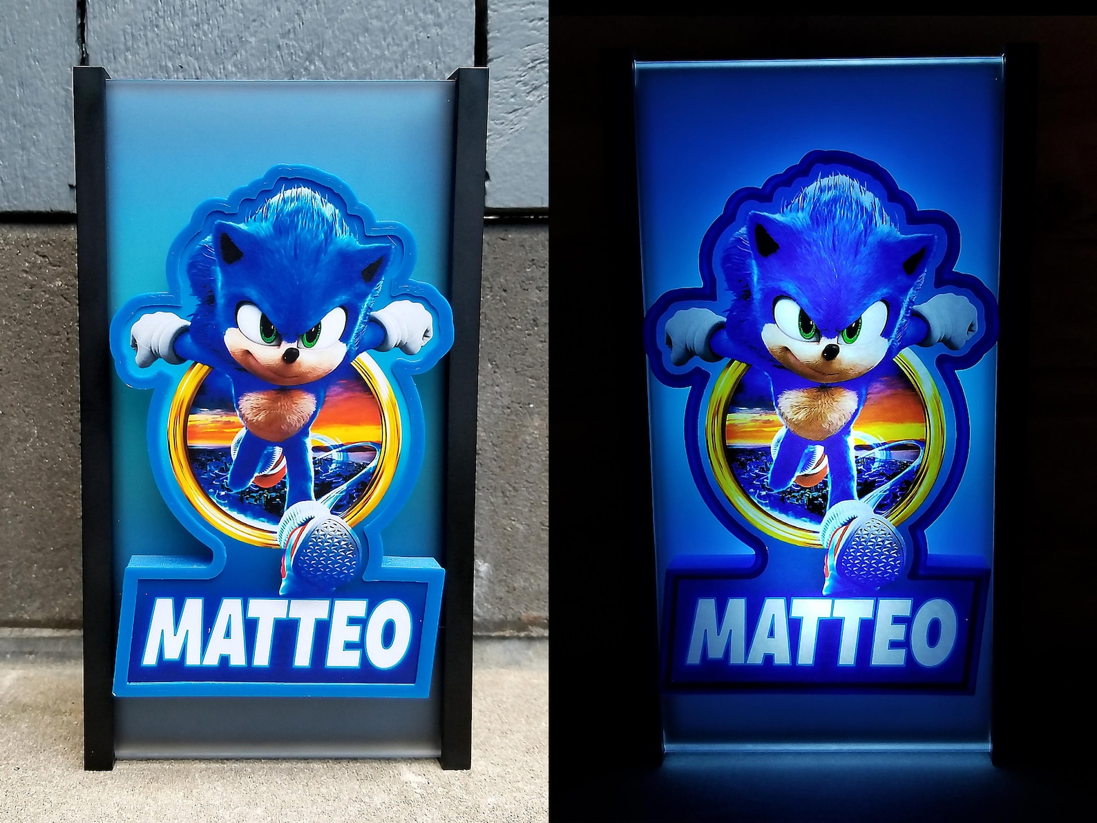 Sonic The Hedgehog Light Sonic Room Decor Sega Night Light | Etsy