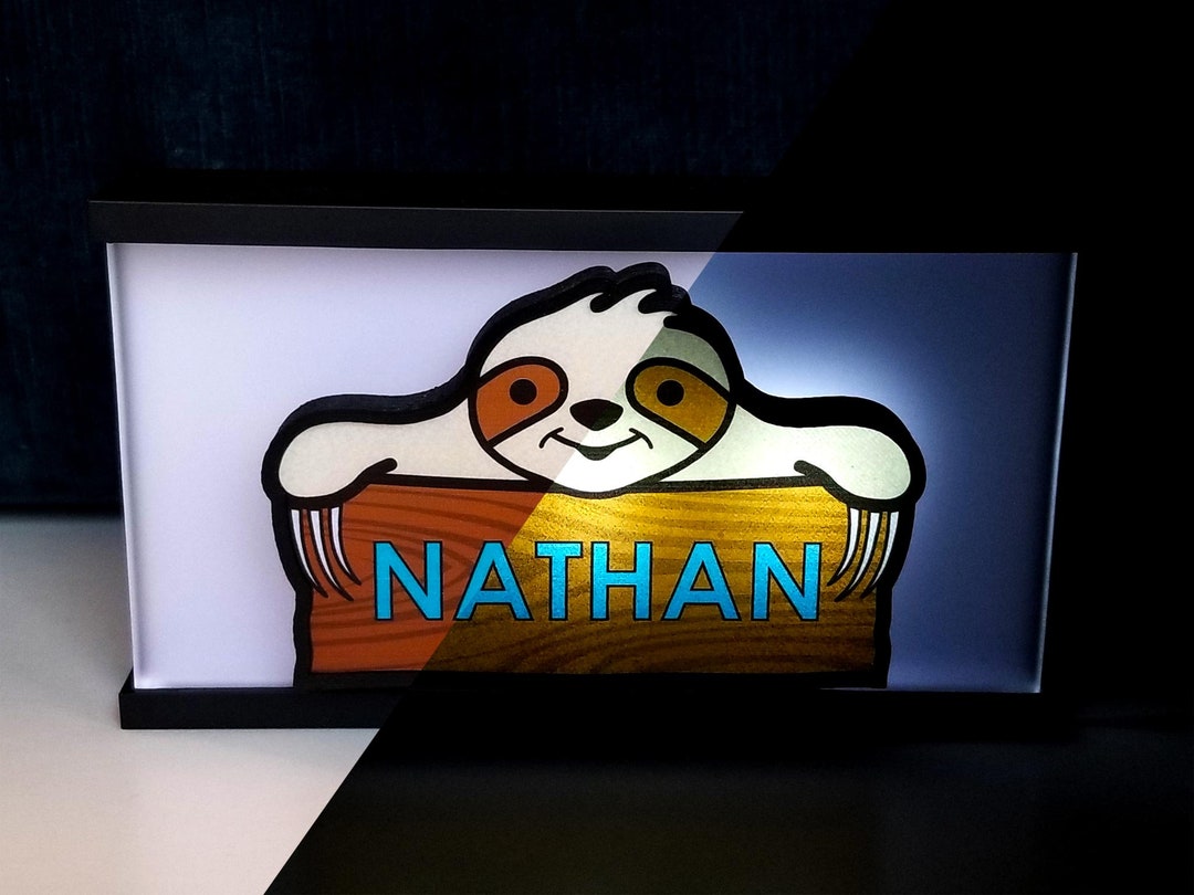 Sloth Light - Custom Night Light - Sloth Room Decor - Animal Night ...