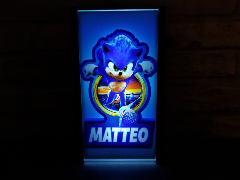 Sonic The Hedgehog Light Sonic Room Decor Sega Night Light | Etsy