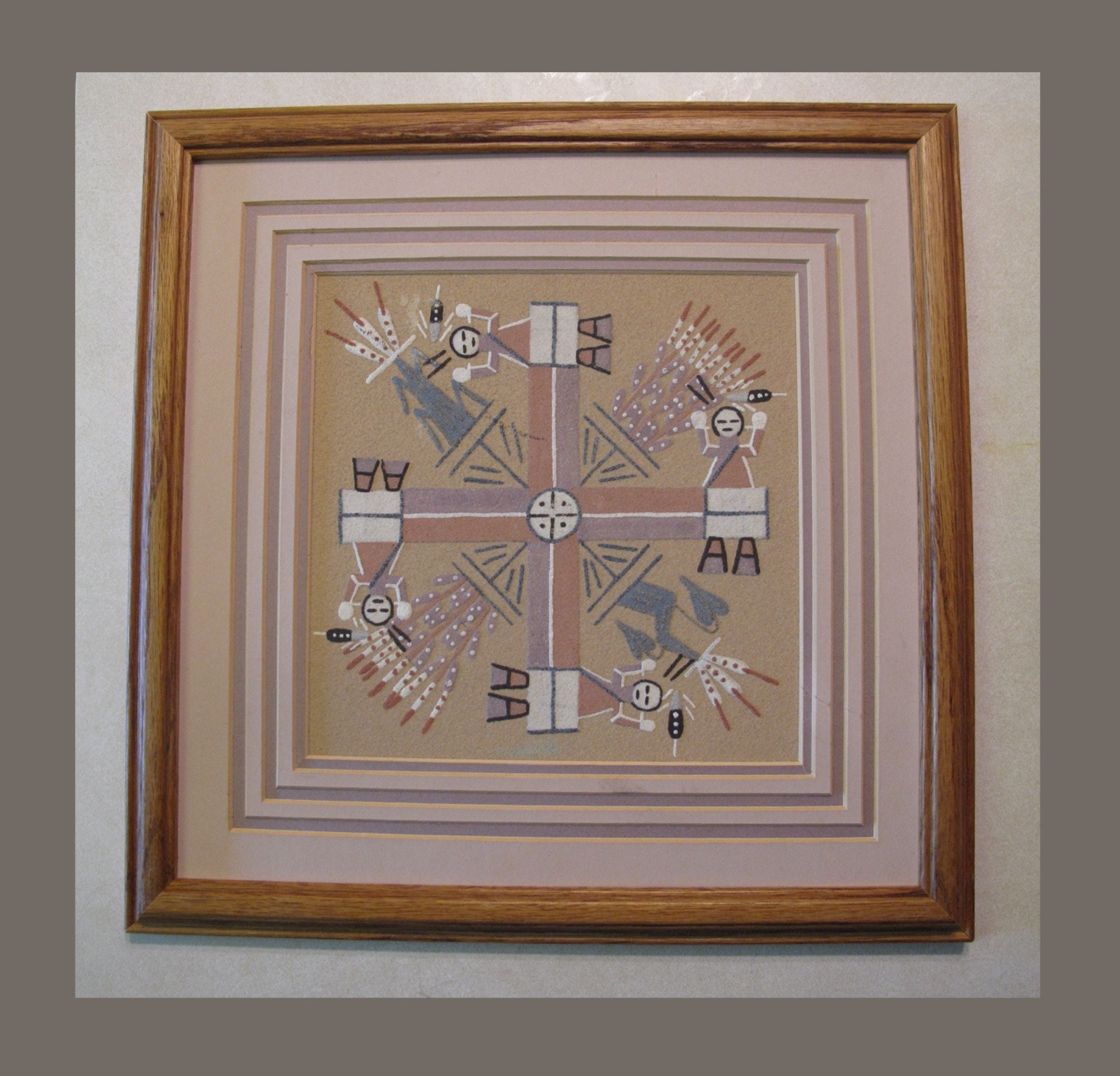 Vintage Late 1970's Early 1980's Navajo Sand Painting - Etsy