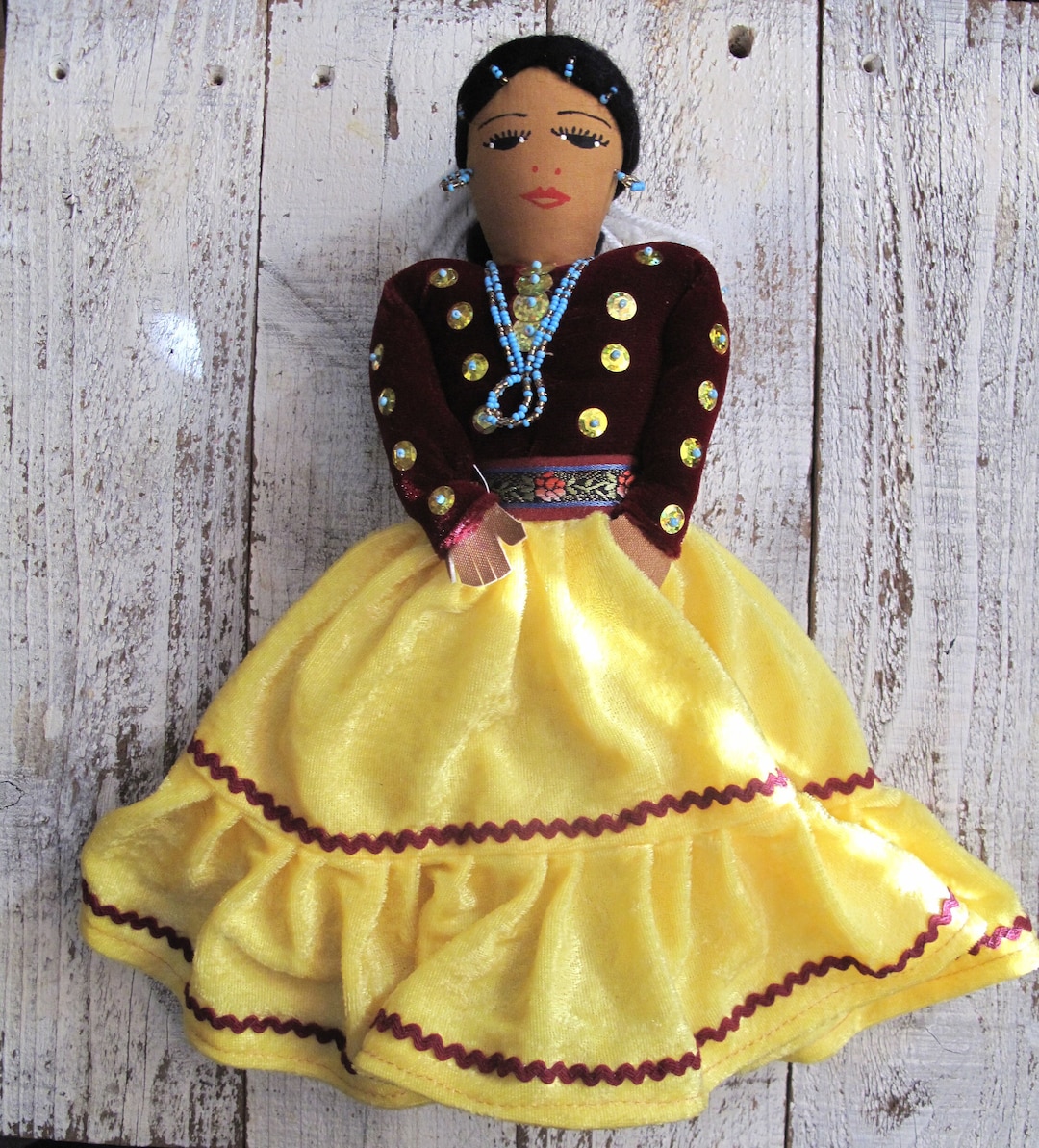Navajo Doll Beautiful Vintage Early 1980s Mid 1990's Soft Doll in ...