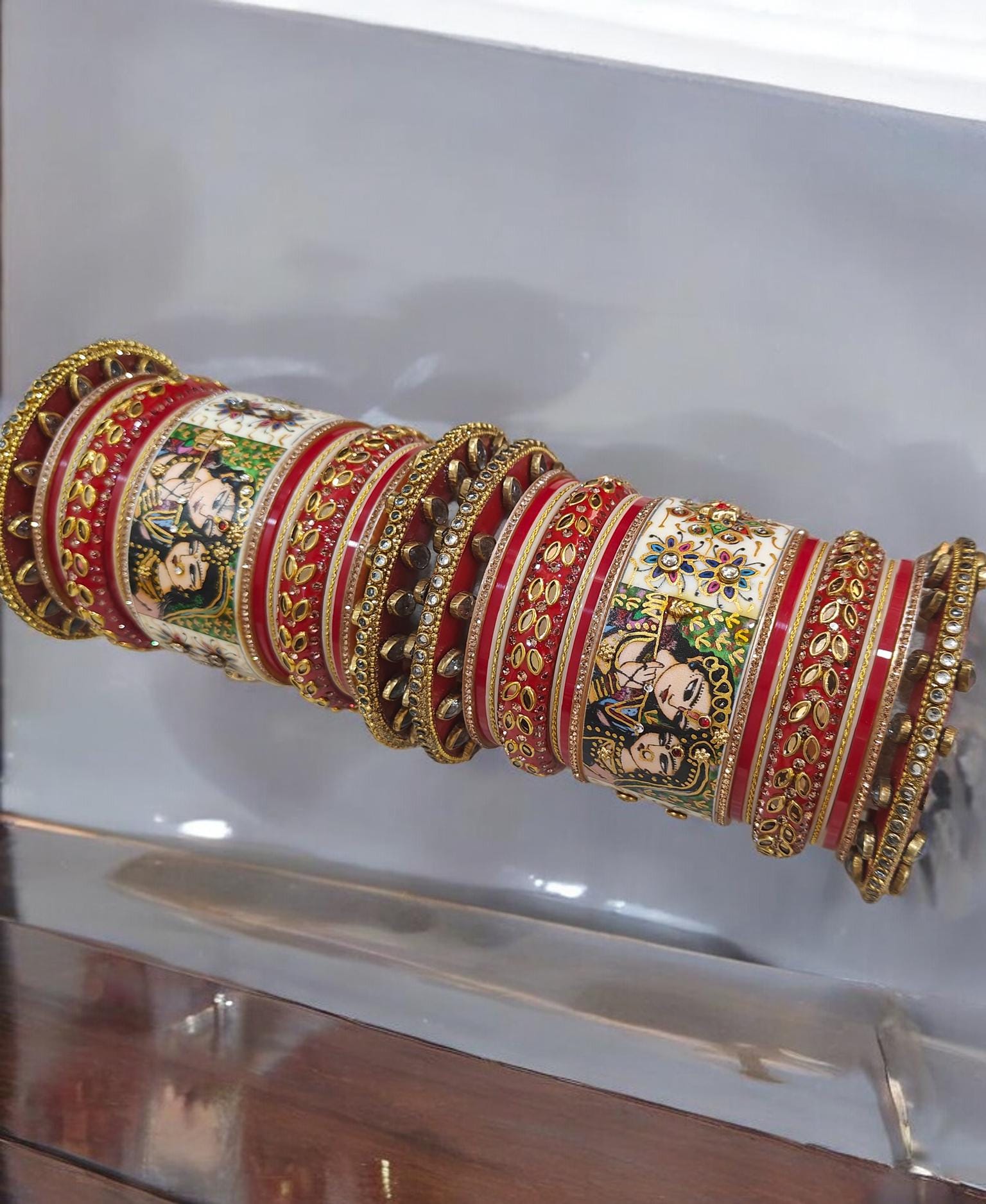 Traditional Rajawadi Bridal Chuda, Rajathani Bridal Chuda Set ...