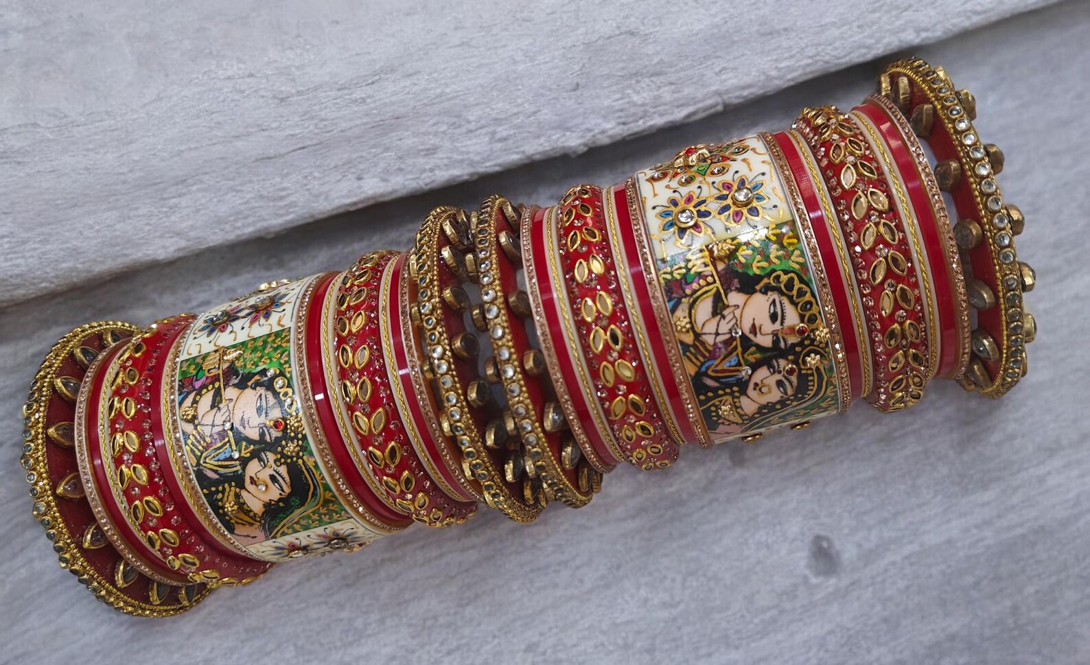 Traditional Rajawadi Bridal Chuda, Rajathani Bridal Chuda Set ...