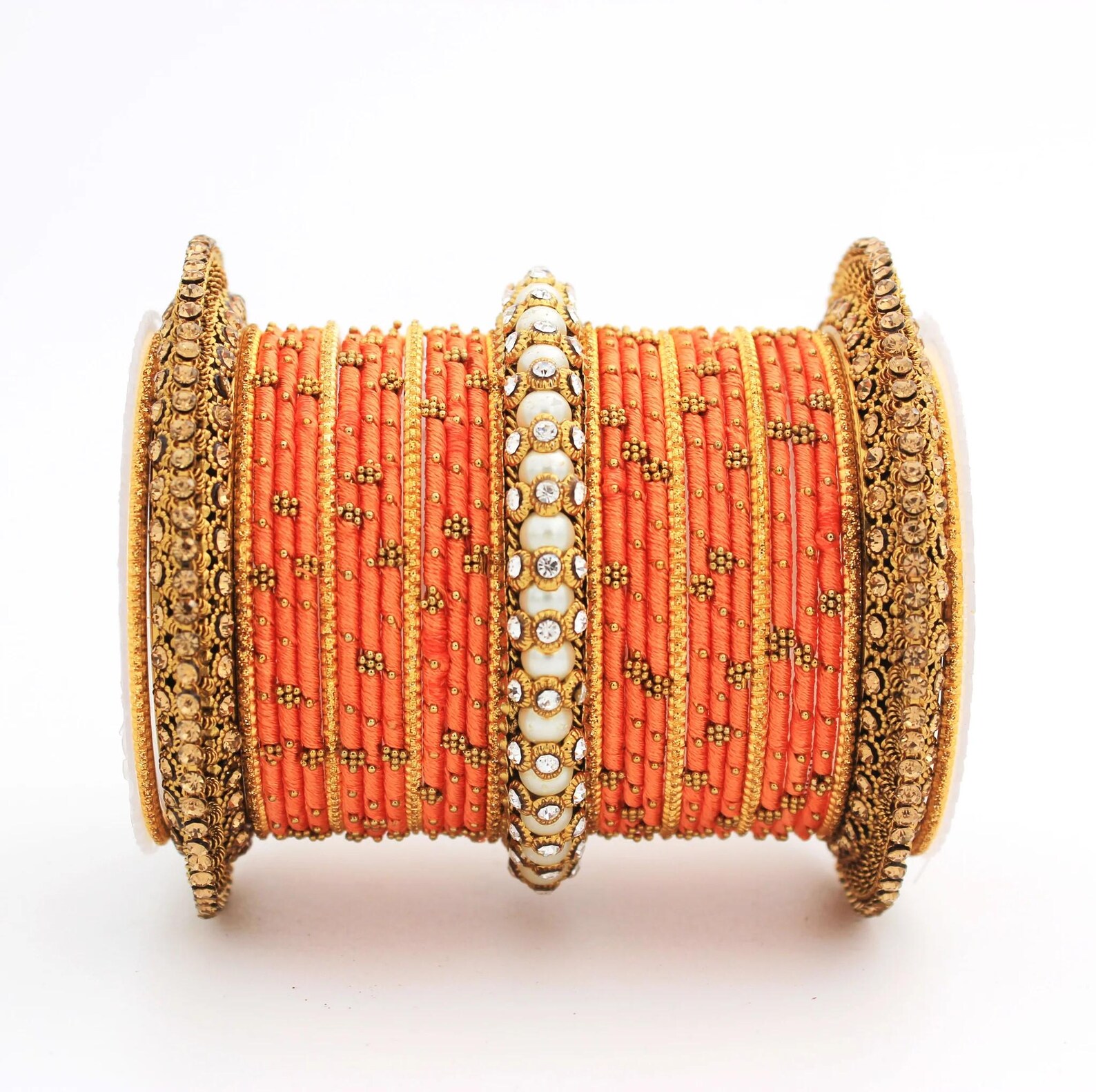 Bridal Silk Thread Indian Bangle Set, Pacheli Bangle Kada, Indian ...