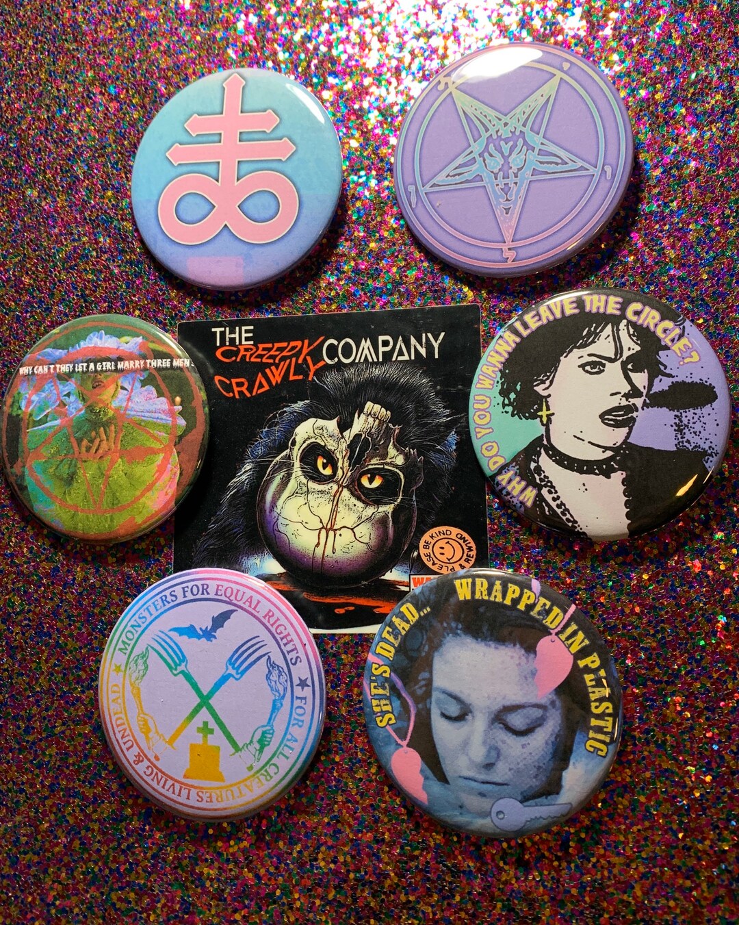 Pastel Goth Buttons - Etsy