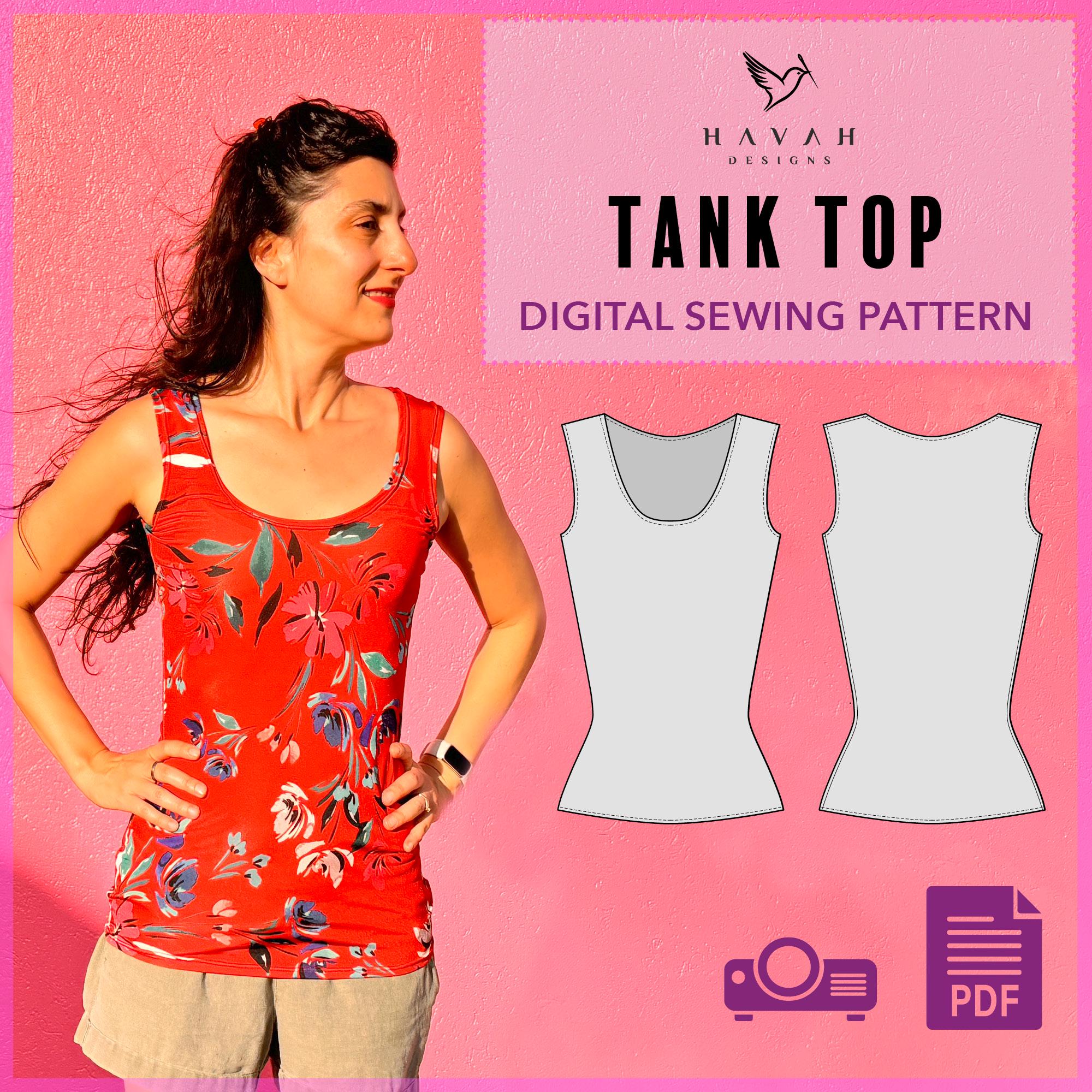 Tank Top Sewing Pattern: Easy PDF With Video Tutorial (XXS-XXL) - Etsy