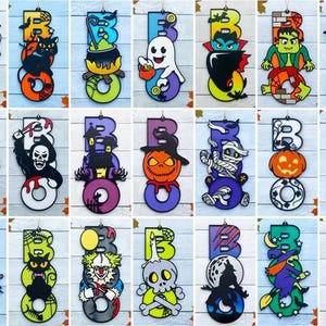 Halloween Door Sign multiple Options Boo Bee Sign Ghost Bee Sign ...