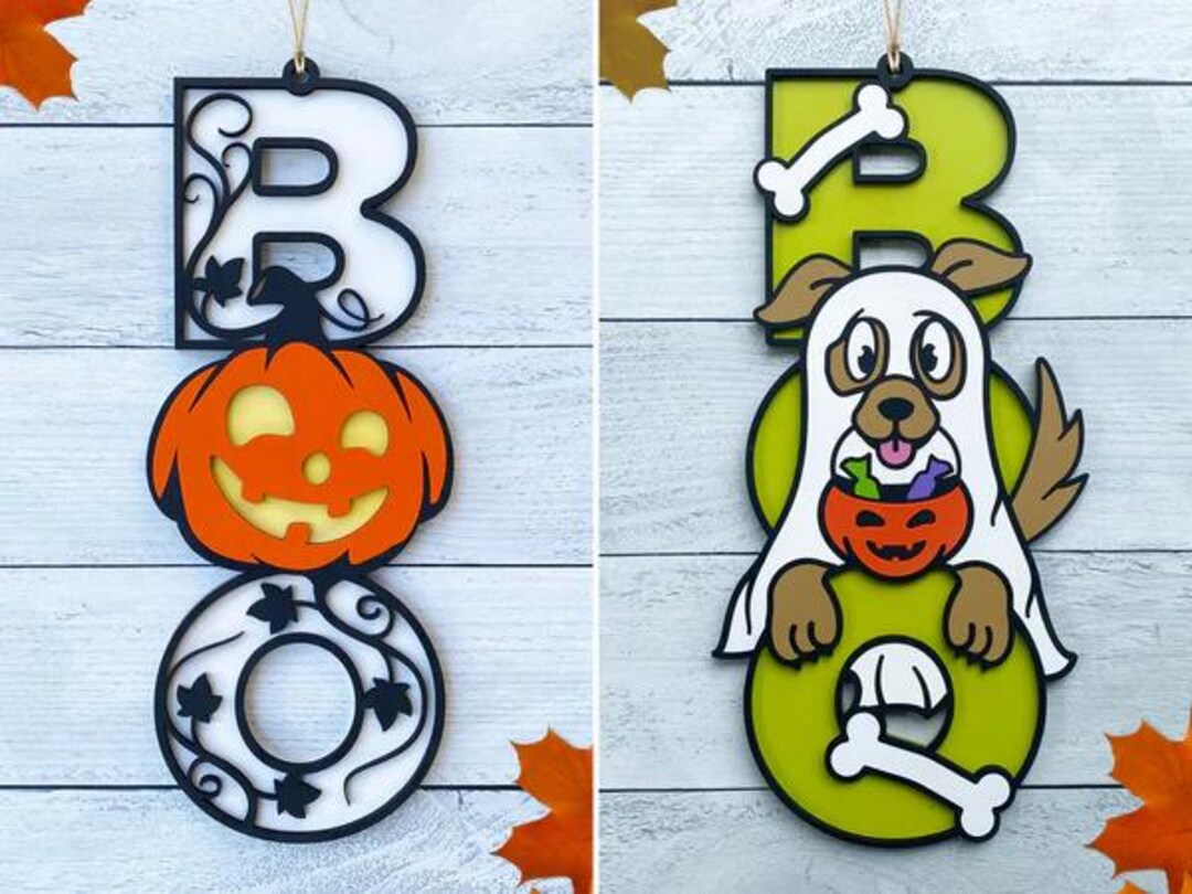 Halloween Door Sign multiple Options Boo Bee Sign Ghost Bee Sign ...