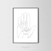 Family Hands,one Line Art,family of Three,fingers Poster,minimalist ...