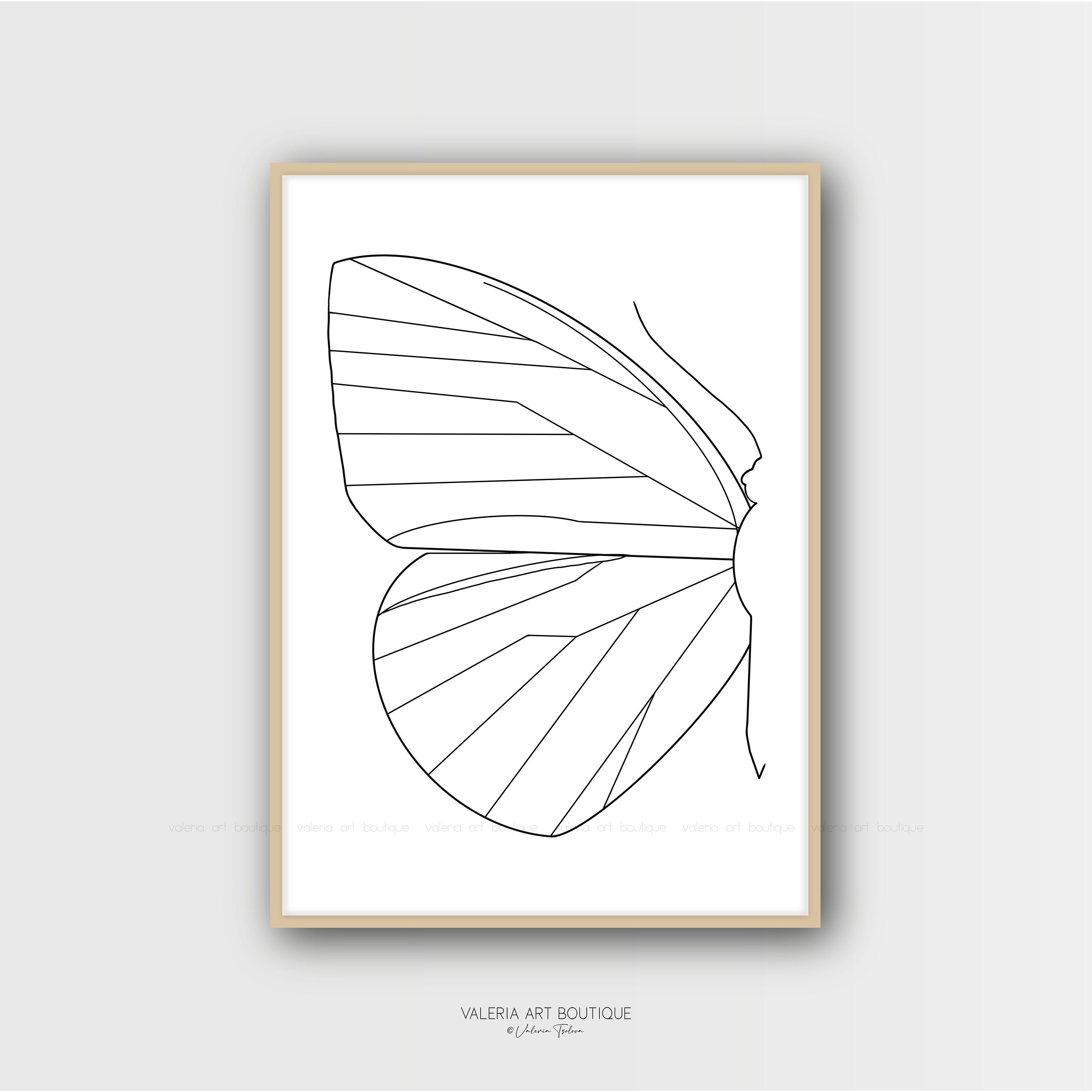 Butterfly Line Art,one Line Drawing,butterfly Poster,minimalist Wall ...