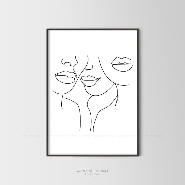Abstract Face Print - Etsy