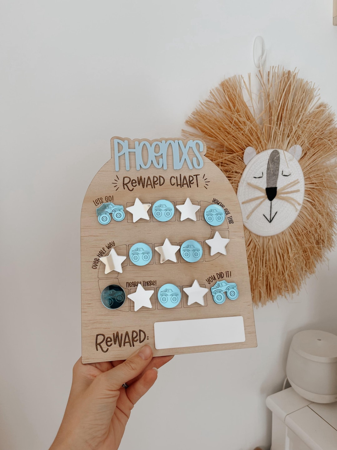 Personalised Monster Truck Reward Chart: Reusable Kids Chore Chart - Etsy