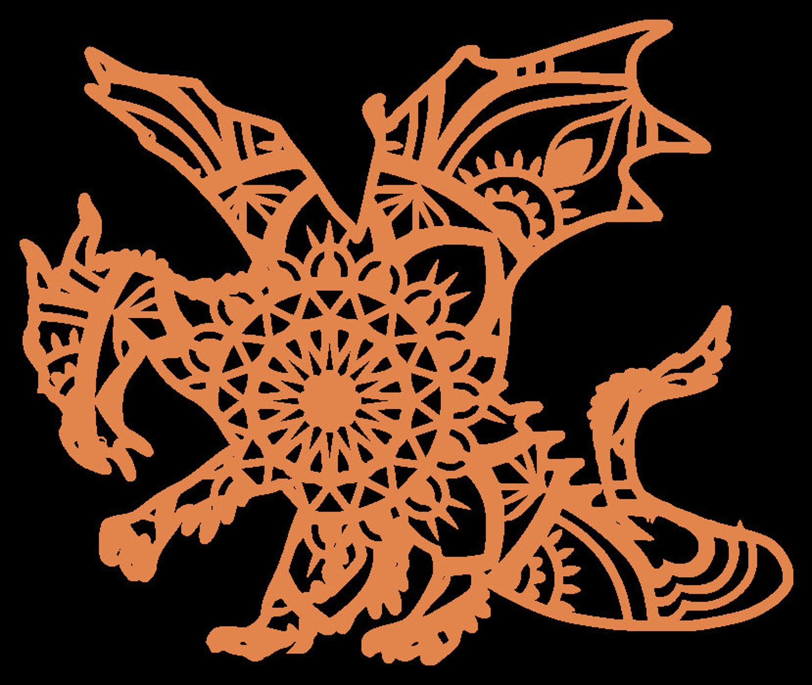 3-d Layered Dragon Png SVG Cut File for Cricut and Silhouette for ...