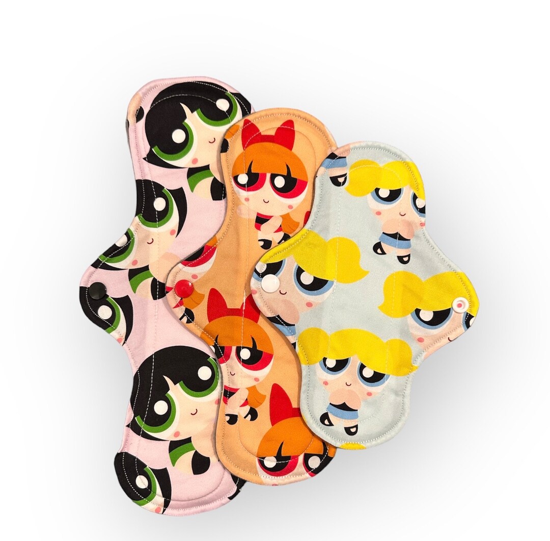 The Power Puff Girls Bundle Menstrual Pads Pantyliners - Etsy