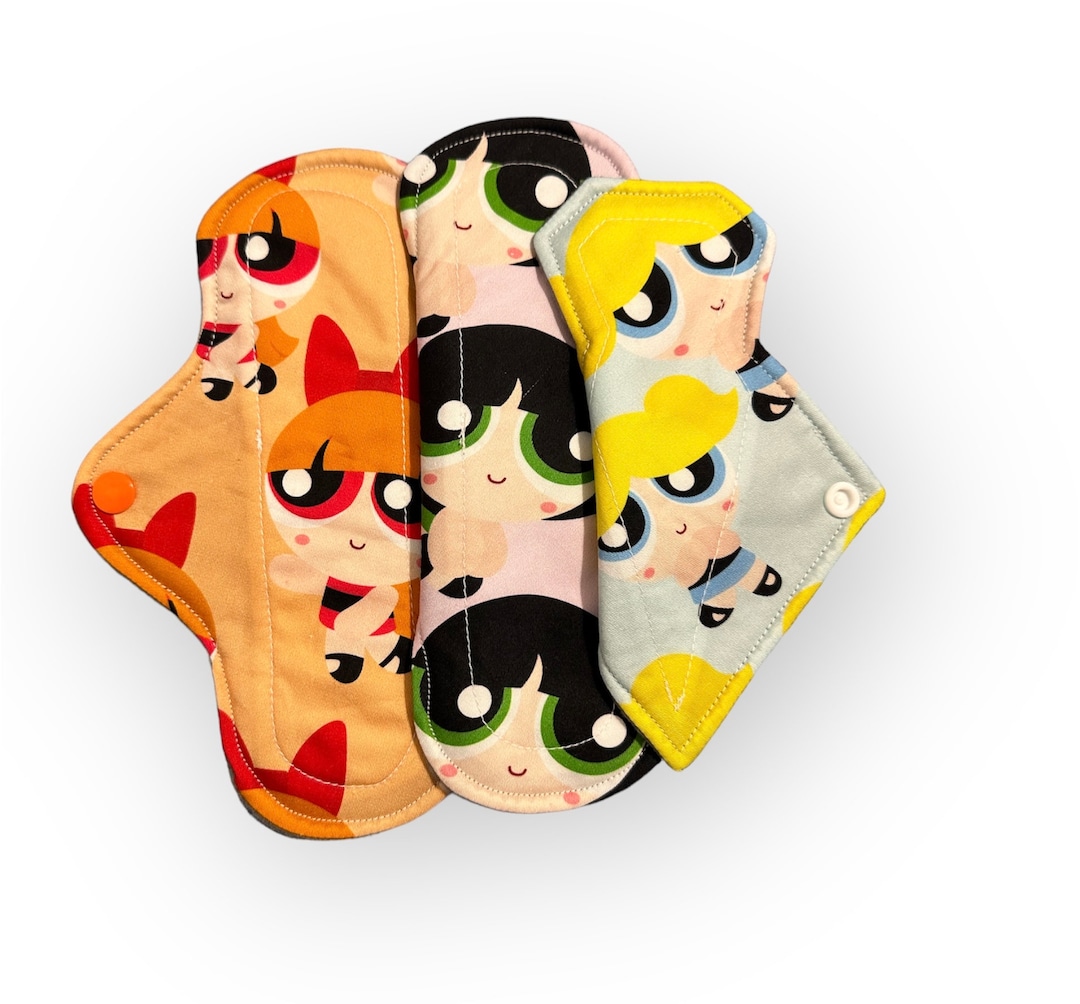 The Power Puff Girls Bundle Menstrual Pads Pantyliners - Etsy