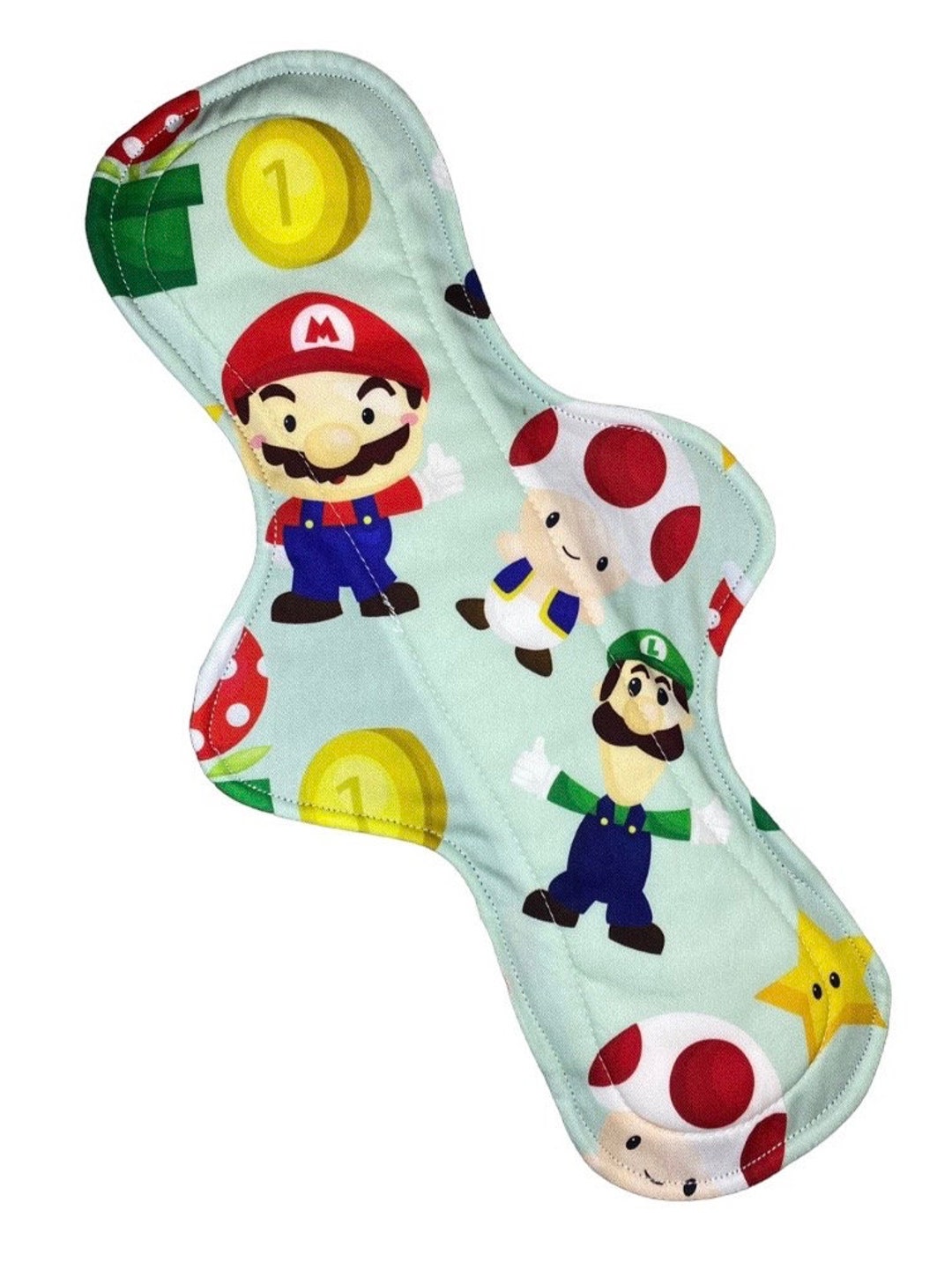 Mario Bros Menstrual Pad Heavy Flow 12 Woven Reusable Pad for Heavy ...