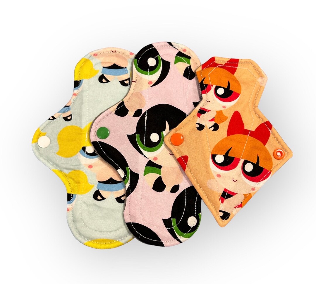 The Power Puff Girls Bundle Menstrual Pads Pantyliners - Etsy