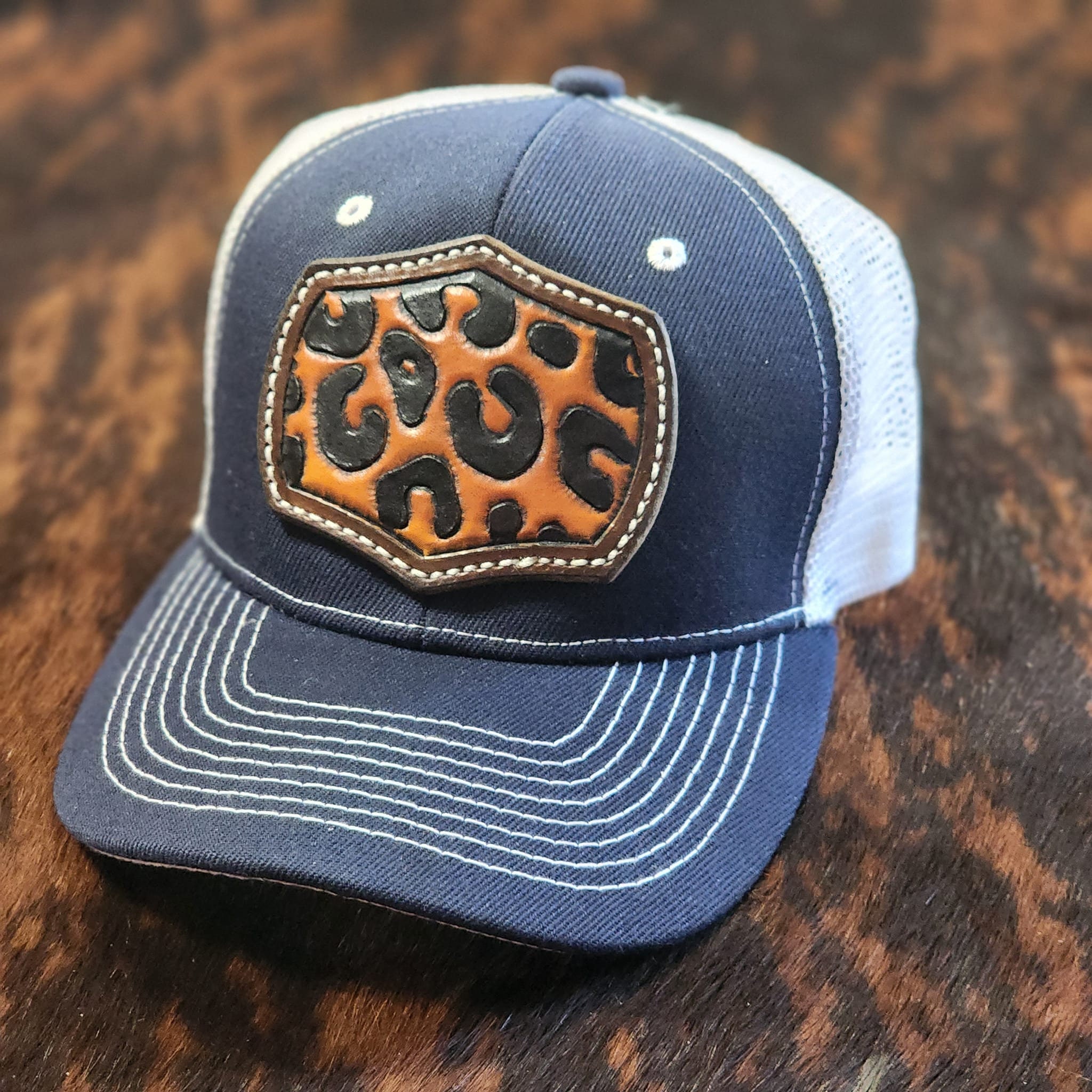 Hats Tooled Leather Patch - Etsy