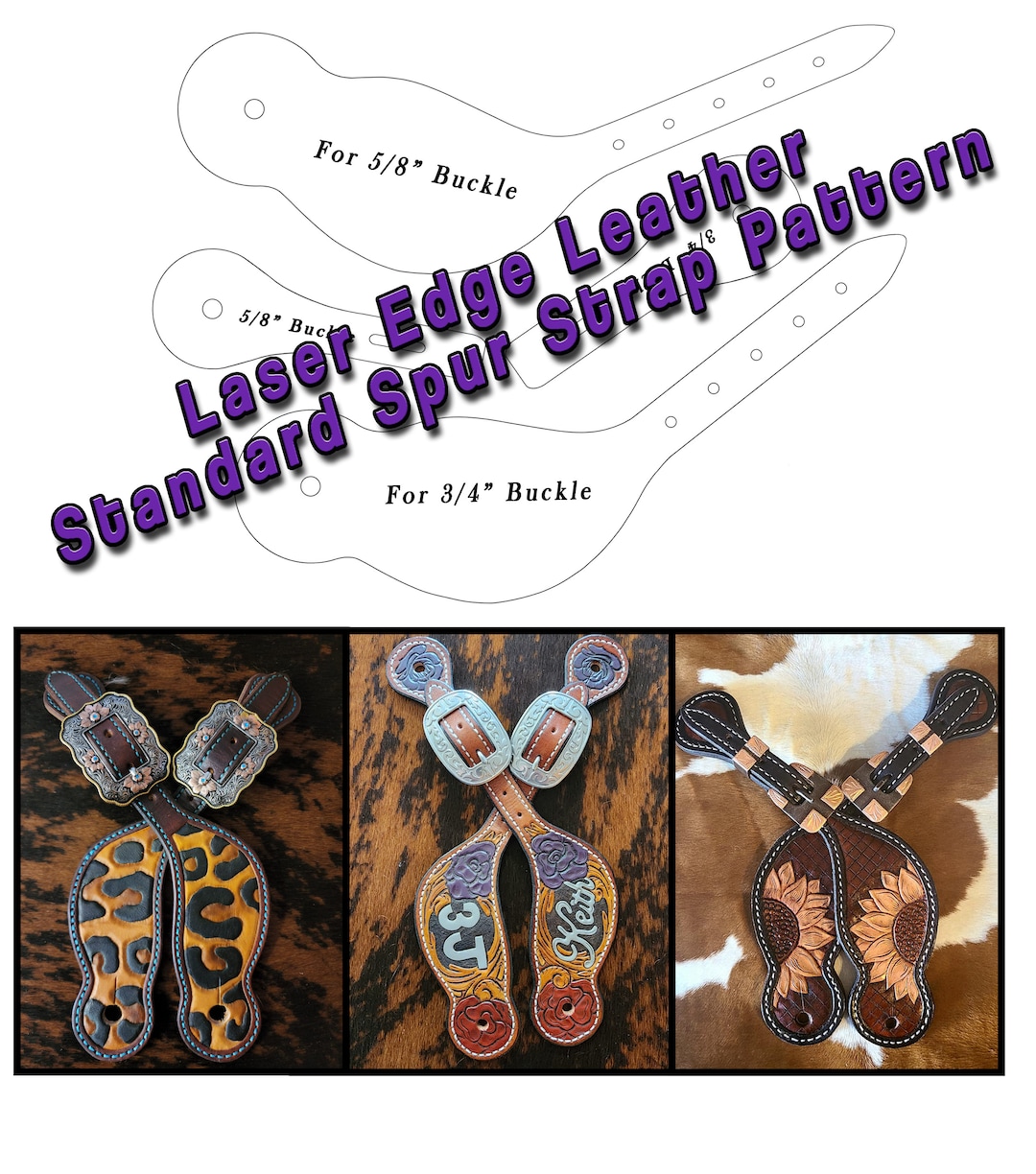 Standard Spur Strap Pattern 2x Sizes Included - Etsy