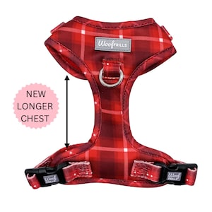 Red Dog Harness Set, Tartan Dog Harness, Bundle of Your Choice ...