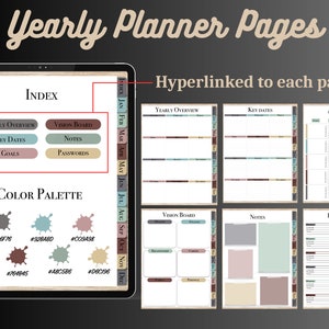 Undated Digital Planner, Multicolor, Portrait Planner, Minimalist ...