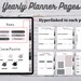 Undated Digital Planner, Dark Navy, Portrait Planner, Minimalist ...