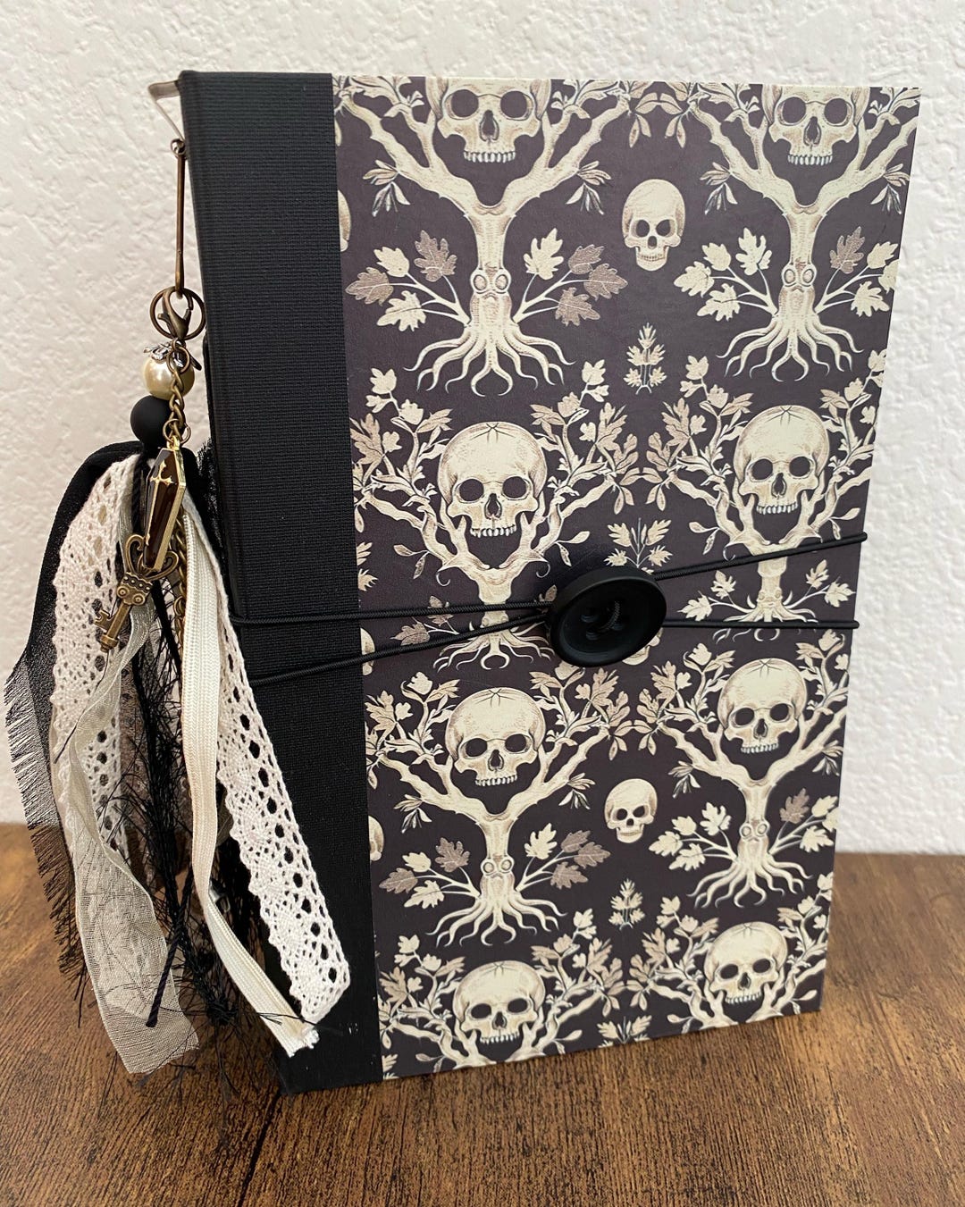 8.5in X 5.25in Gothic Halloween Skull Trees Hard Cover Journal, Writing ...