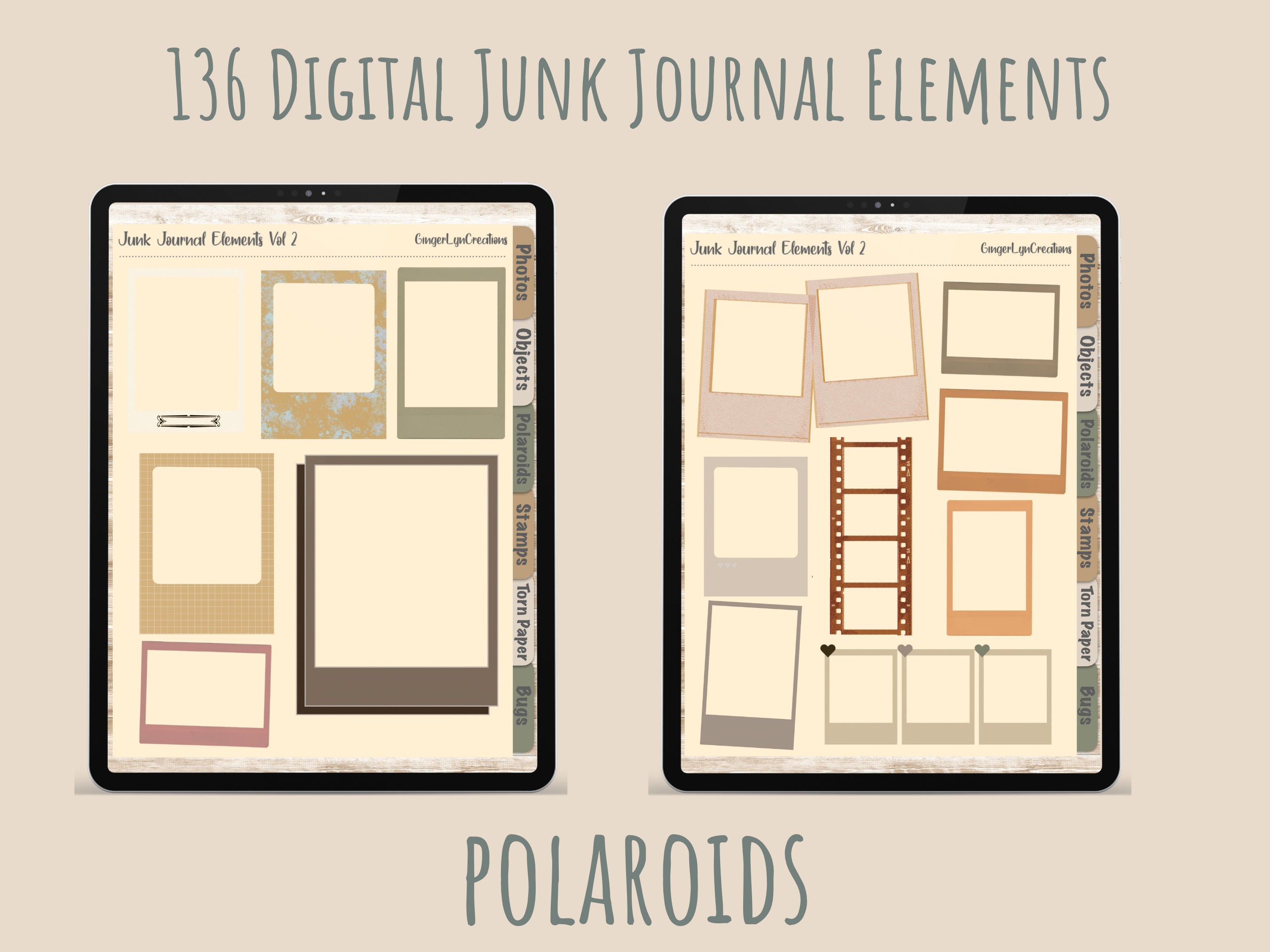 Digital Junk Journal Elements Vol 2 Digital Ephemera Vintage - Etsy