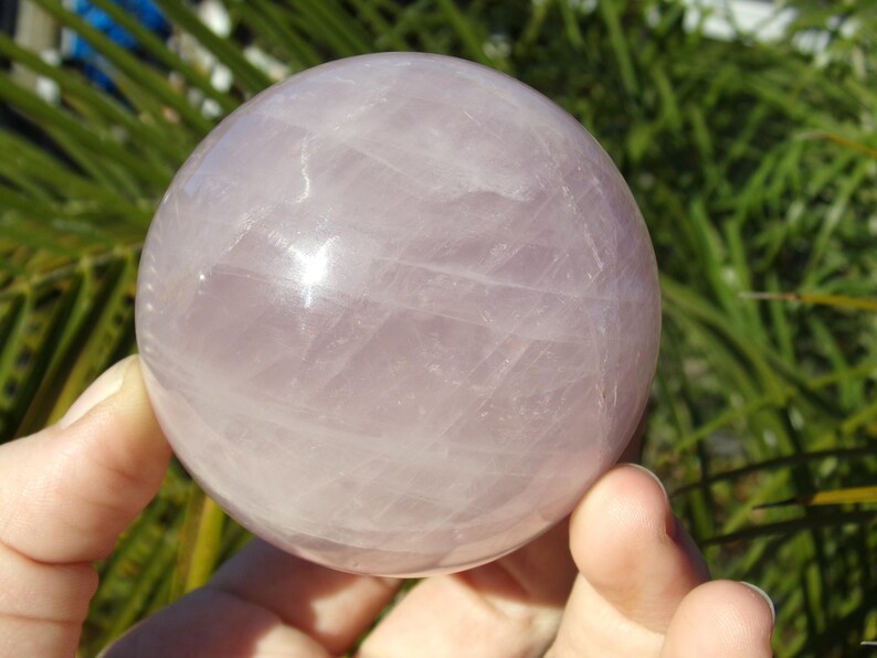 Gemmy Star Rose Quartz Spheres! Lavender Hue/color, Sparkles and ...